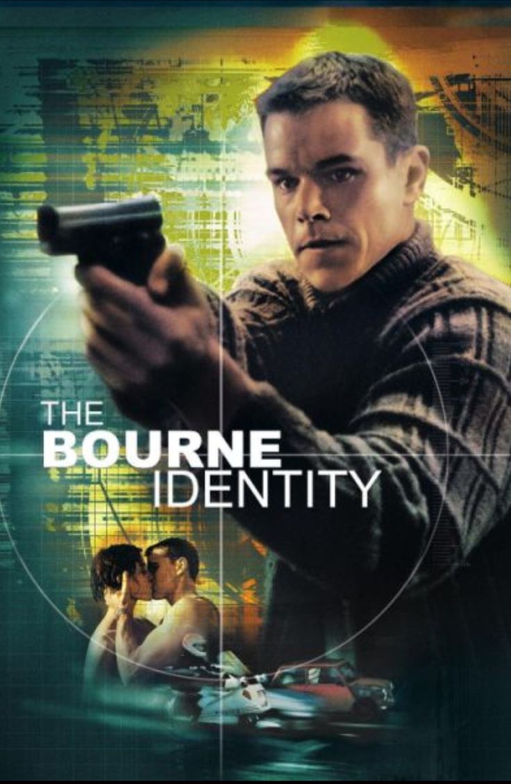 The Bourne Identity movie poster with Jason Bourne in a tense action ...